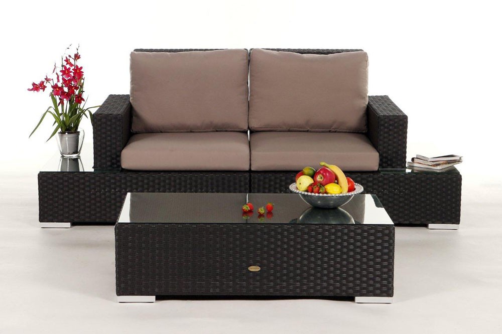 Rattan Lounge Media Luna - Das Gartenmöbel Set für Terrasse und Garten