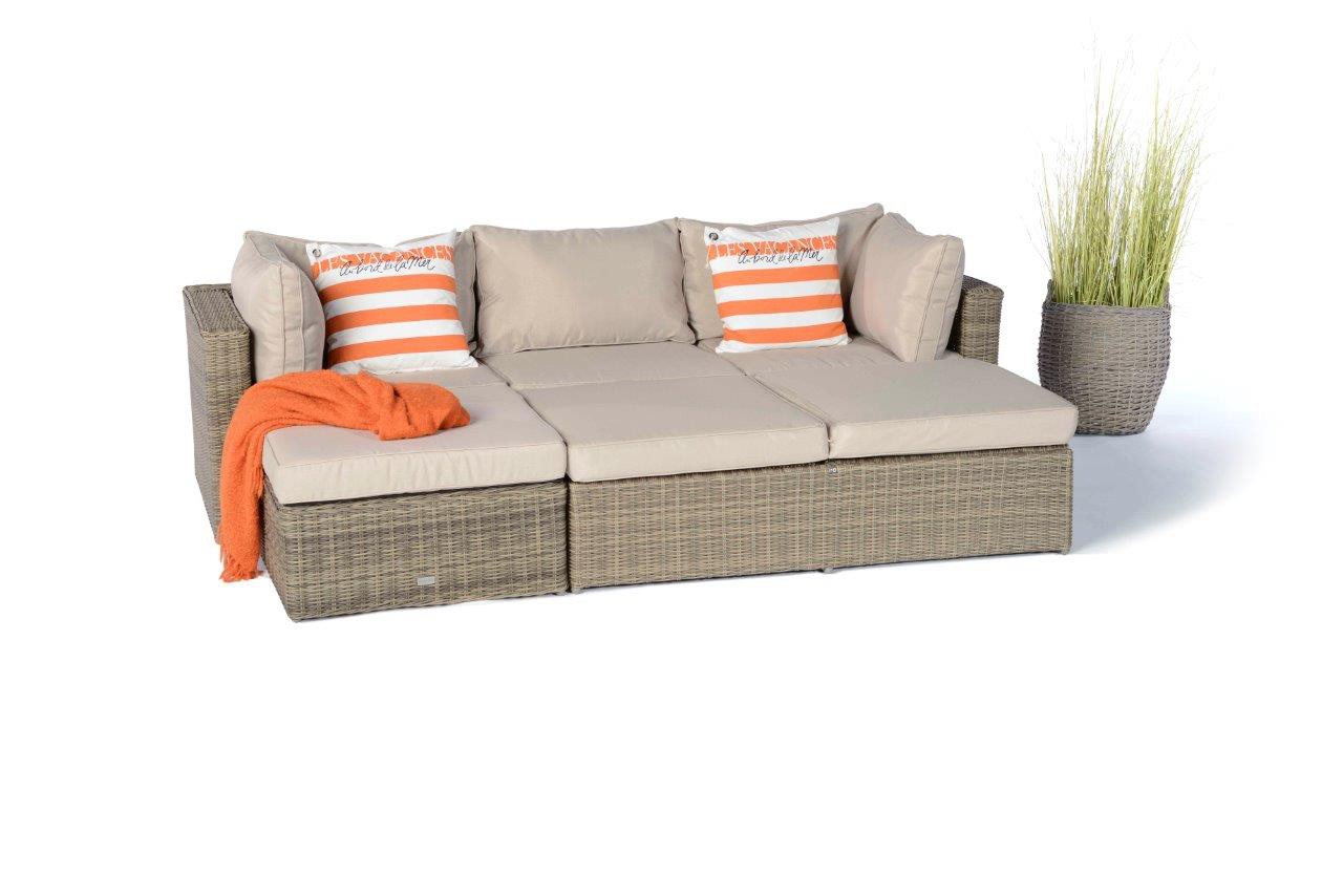 Kuala Rattan Round Lounge, natural- rattan garden furniture for your ...