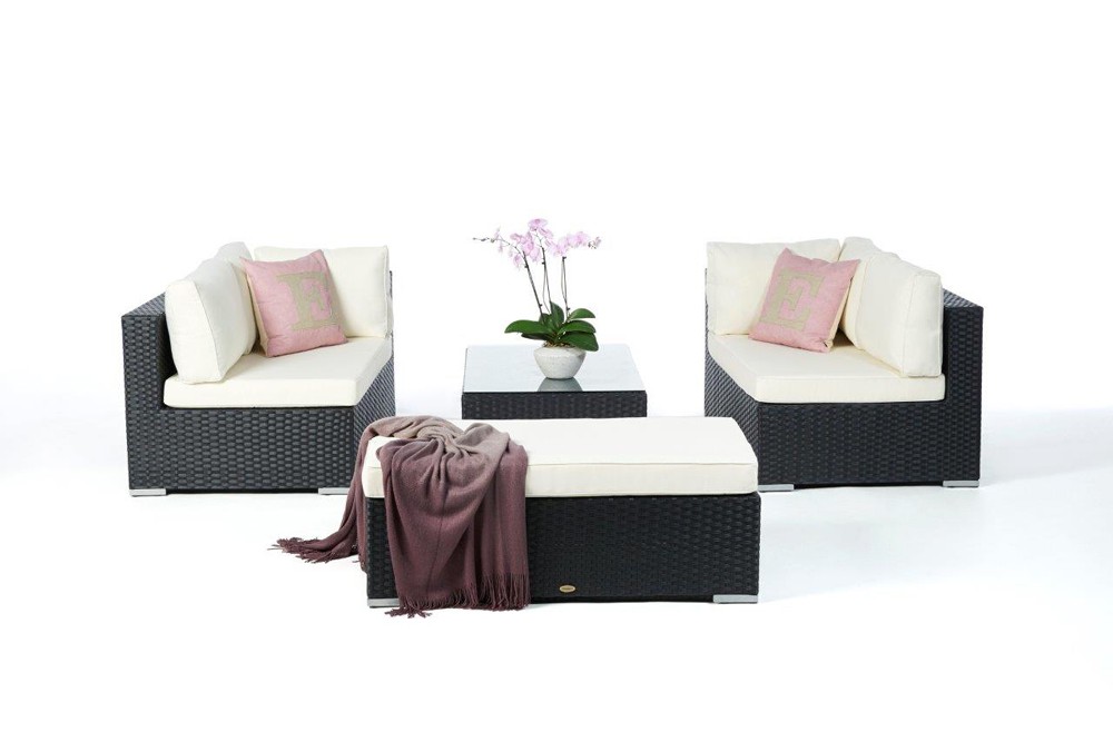 Milano Rattan Lounge, black- rattan garden furniture for your terrace ...