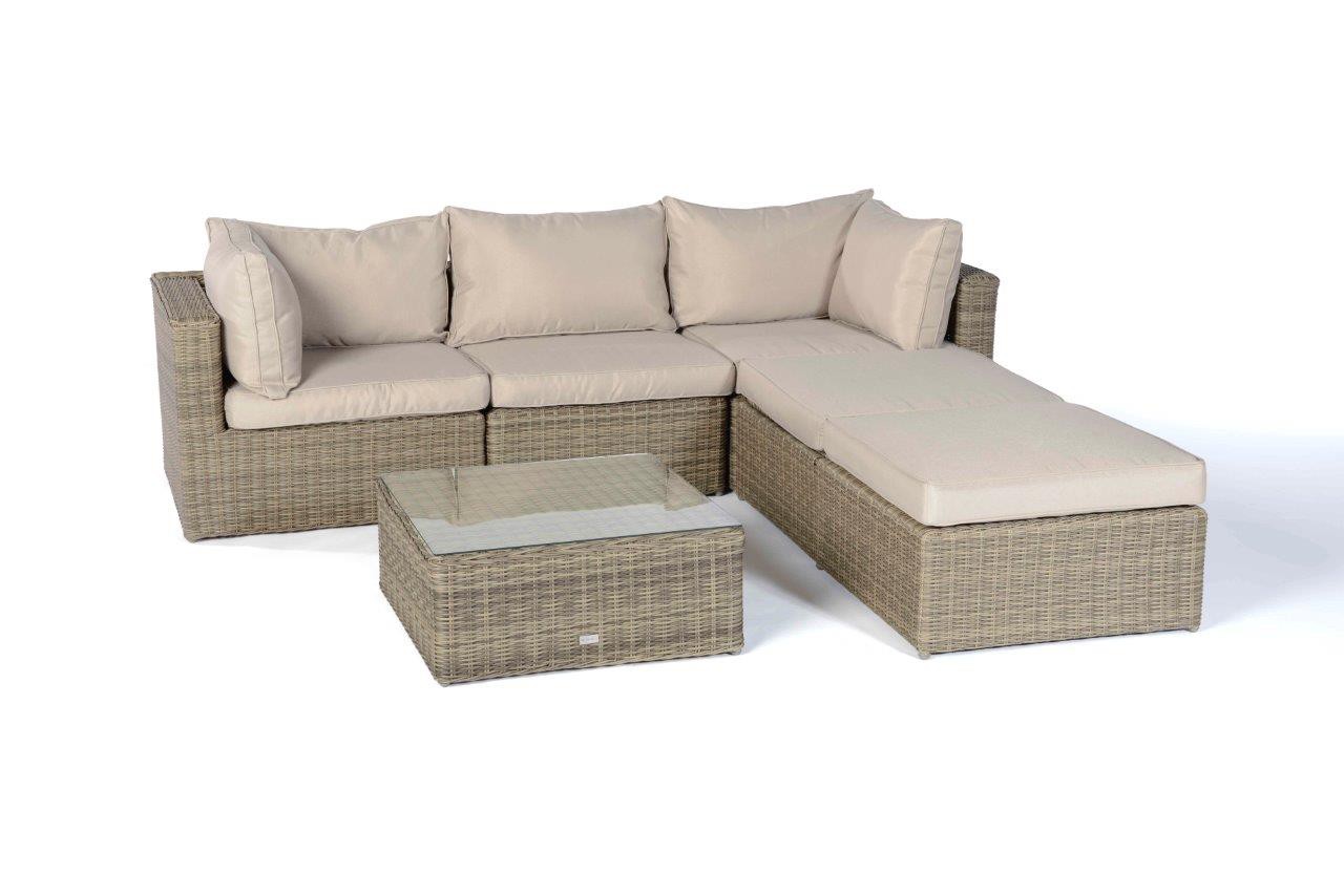 Kuala Rattan Round Lounge, natural- rattan garden furniture for your ...